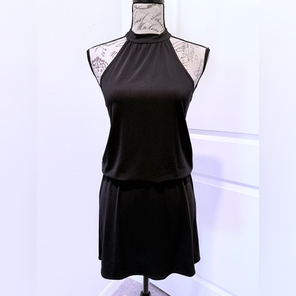 Wet Seal | Dresses | Vintage Wet Seal Elegant Black Halter Open Back ...